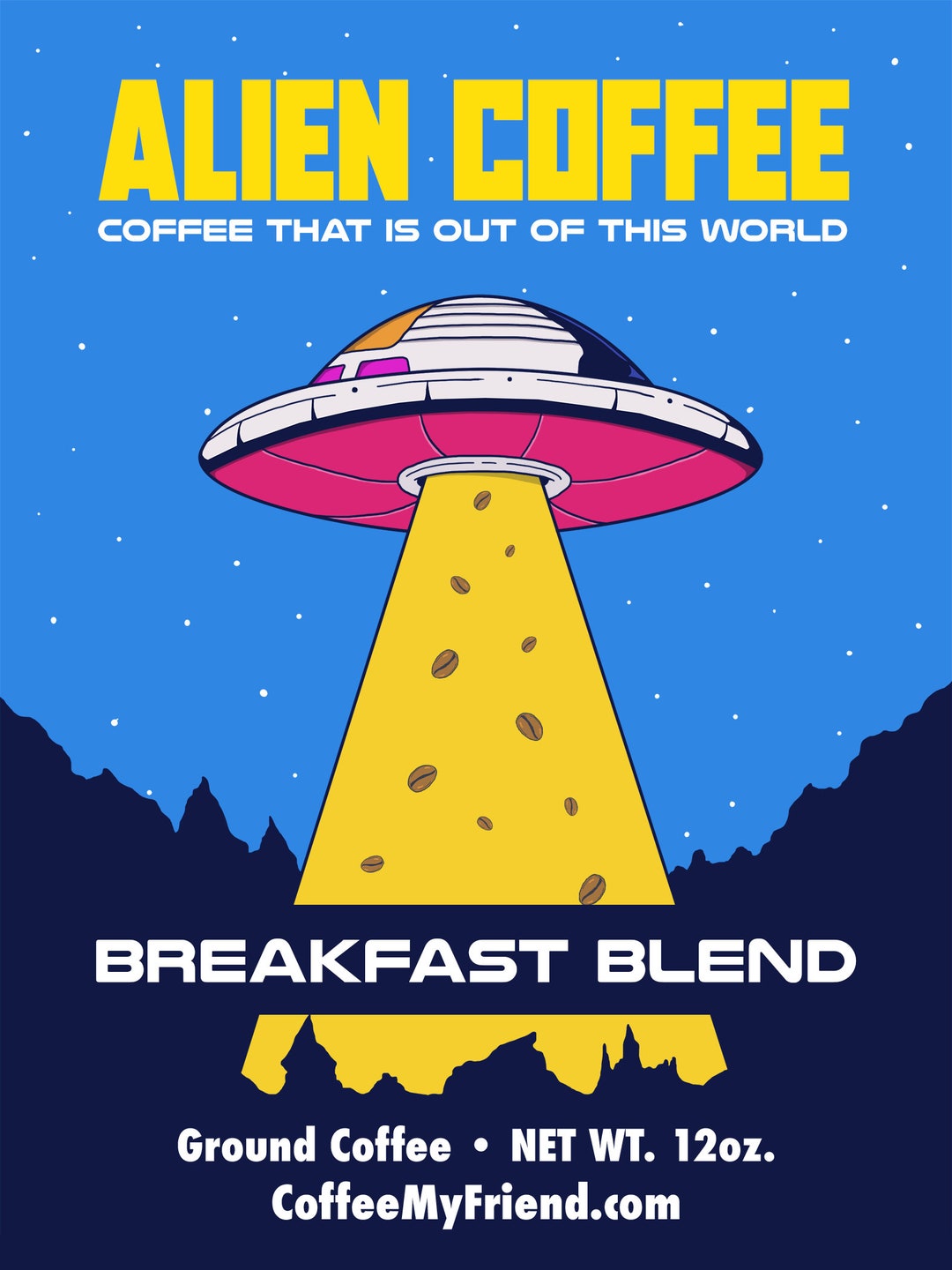 Alien Breakfast Blend Coffee 12 Oz Freshly Roasted Ground Coffee Coffee ...