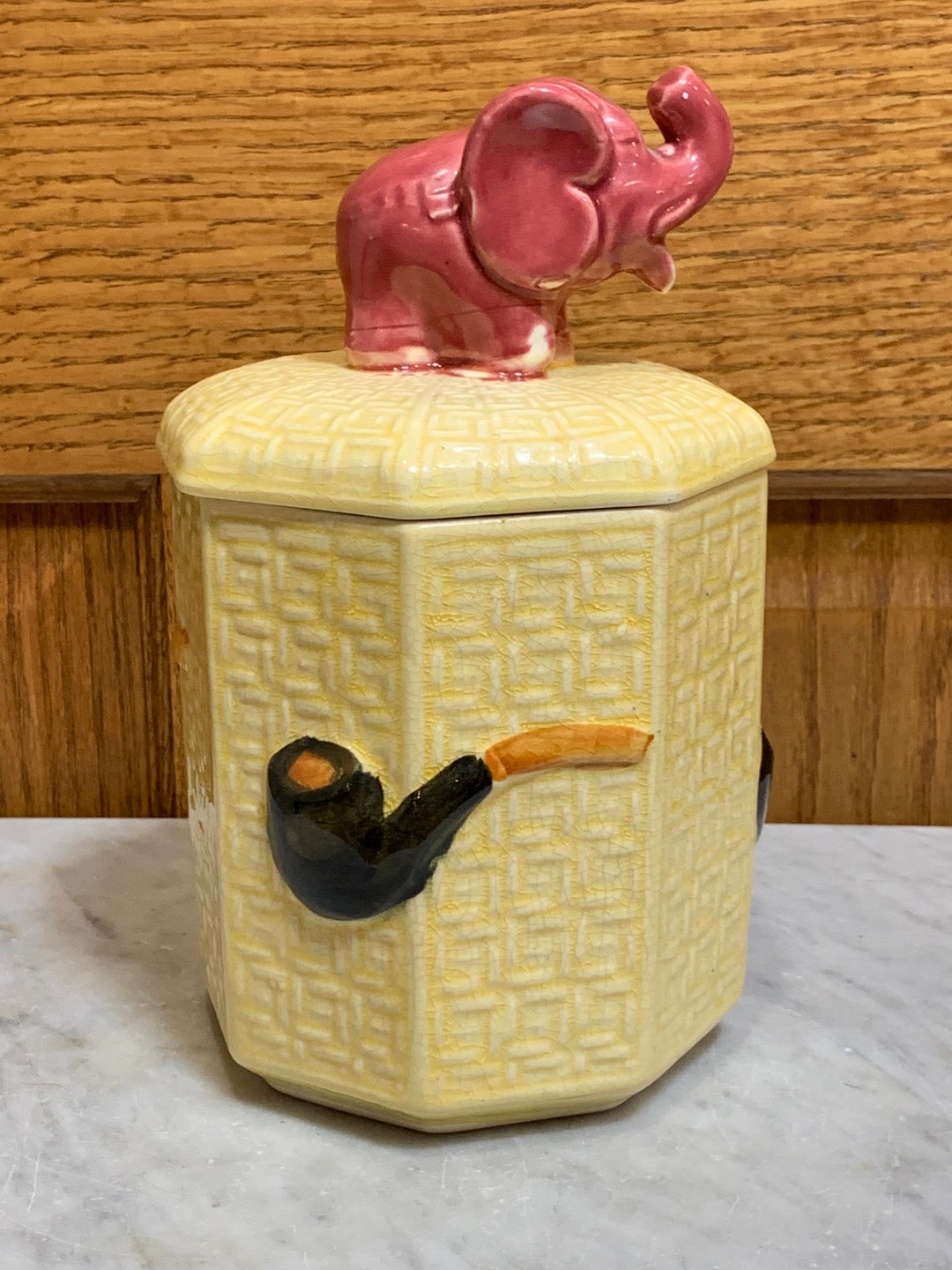 Vintage Ceramic Humidor - Etsy