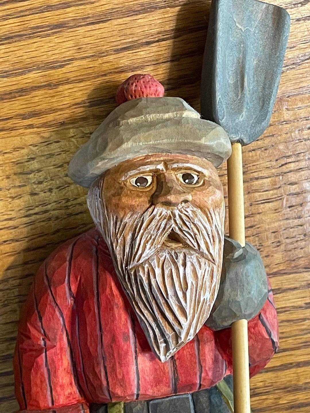 Cold Snowshoe Shoveling Santa Wood Carving Figure CH 106 Vintage - Etsy