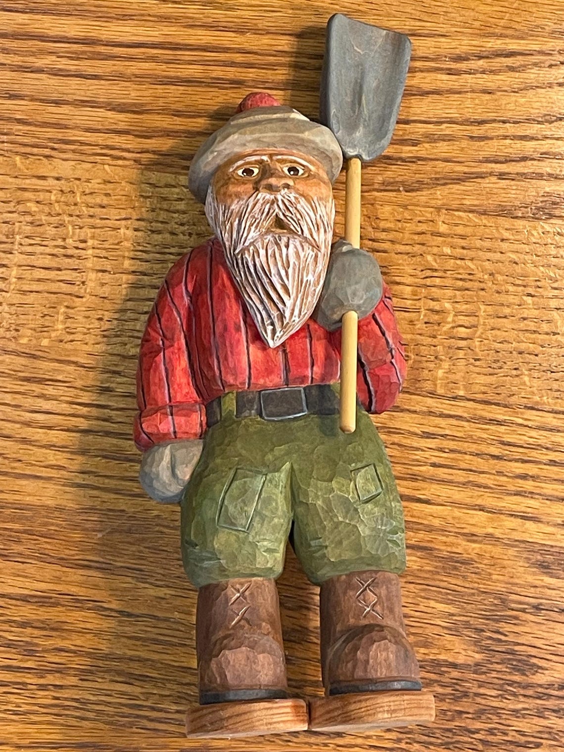 Cold Snowshoe Shoveling Santa Wood Carving Figure CH 106 Vintage - Etsy