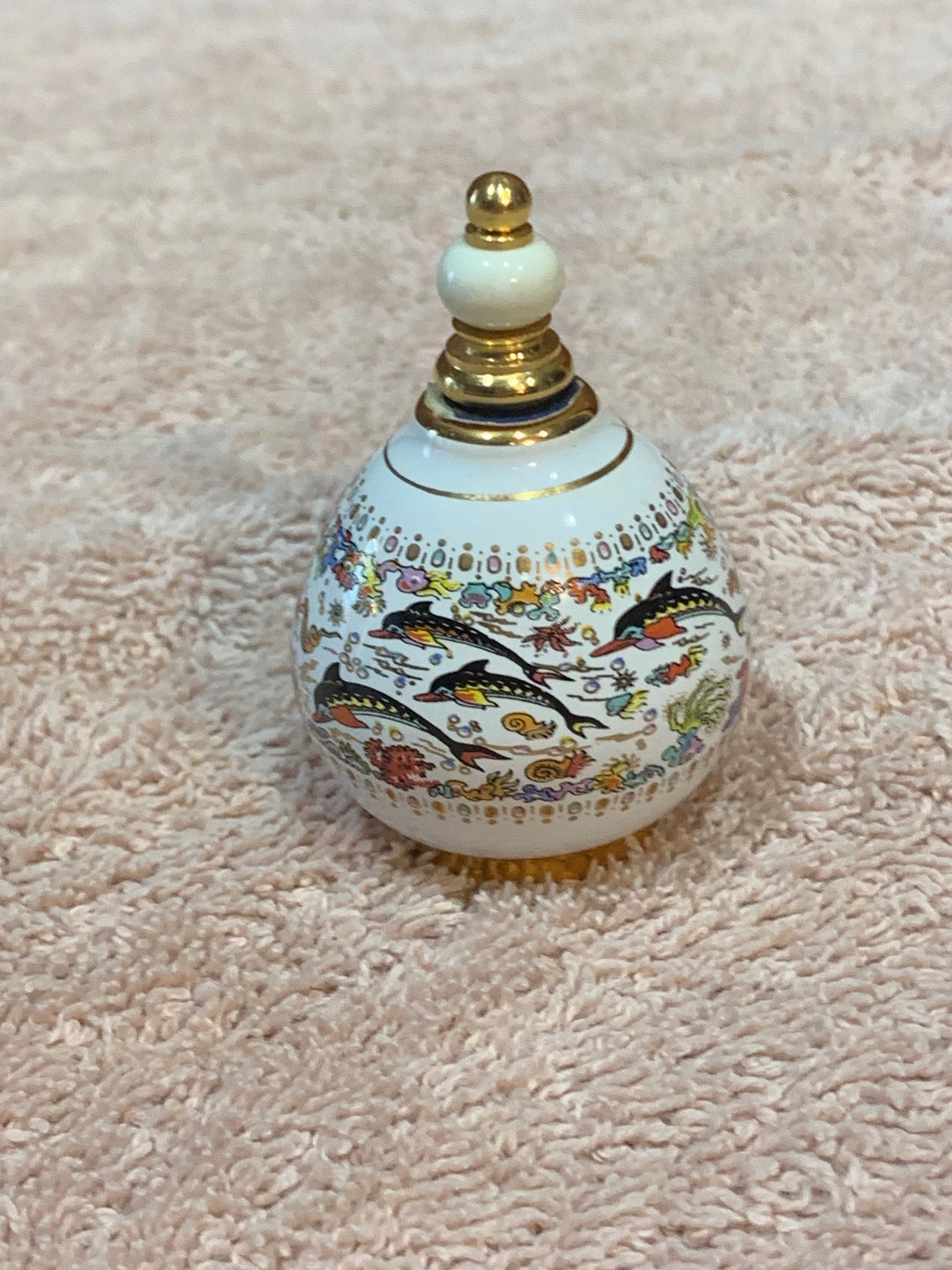Vintage Greek Venus Series Perfume Bottle Handmade Porcelain Dolphin ...