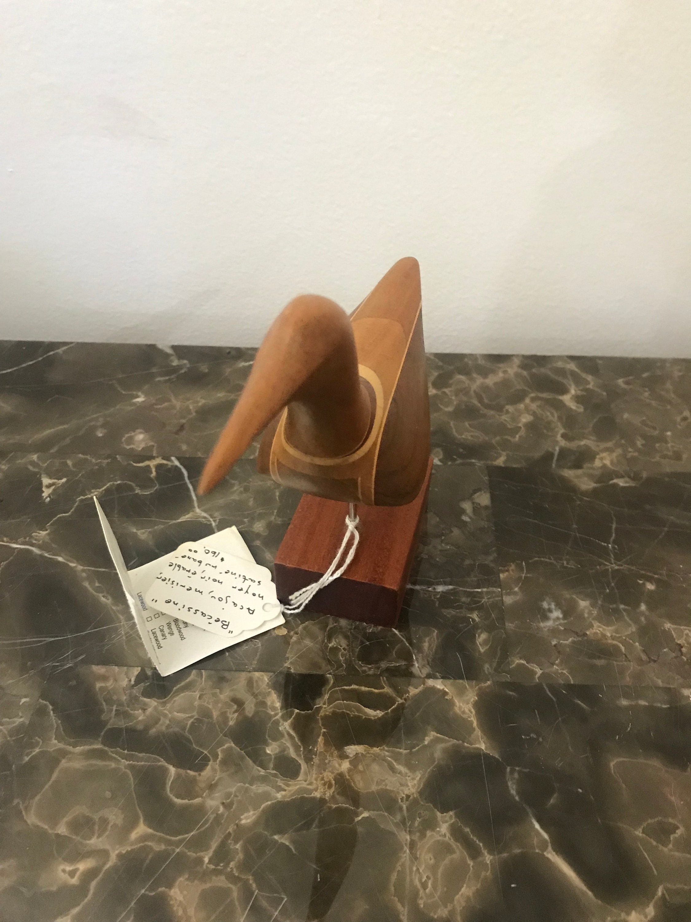 Exquisite Hand Carved Wood becassine snipe Bird | Etsy