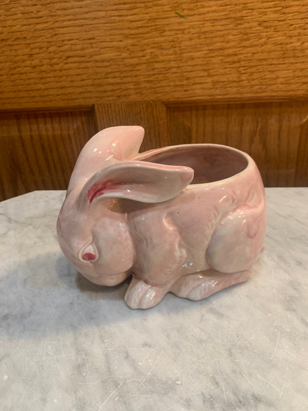 Adorable Vintage Japanese Pink Ceramic Bunny Rabbit Candy Bowl Vase ...
