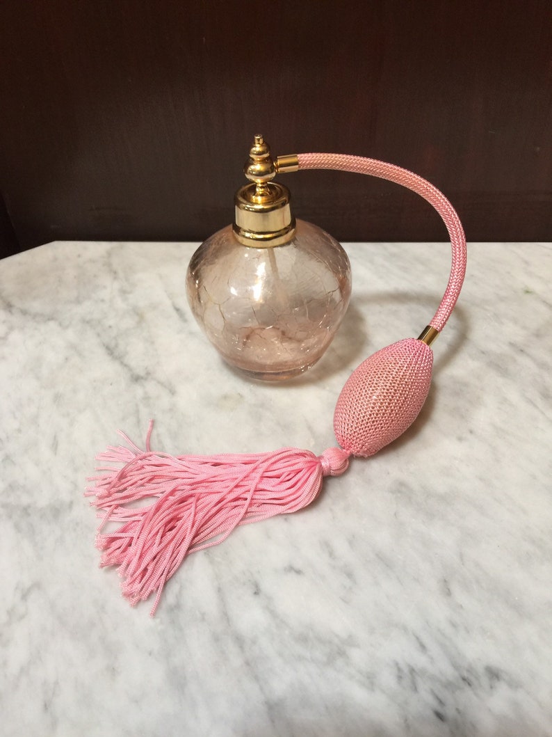 Vintage Pretty Pink Crackle Glass Perfume Diffuser - Etsy