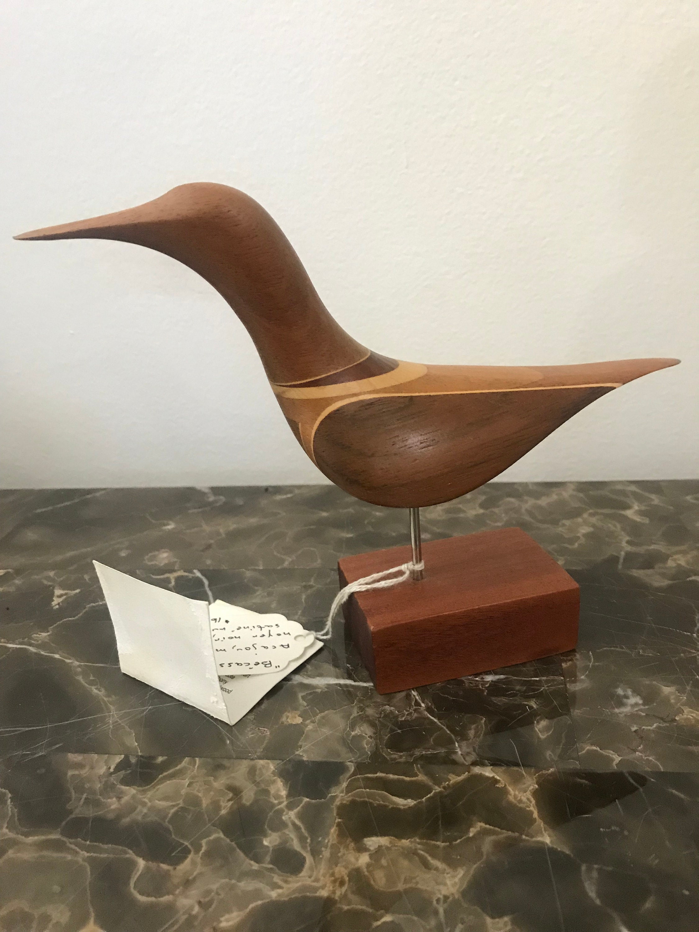 Exquisite Hand Carved Wood becassine snipe Bird | Etsy