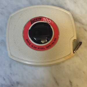 Vintage Lufkin 100 Foot Tape Measure White Clad Steel Tape No. 100 - Etsy