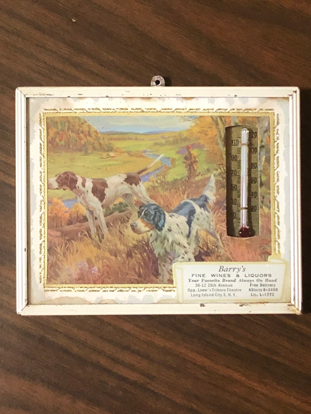 Bird Hunter and His Hunters Advertising Thermometer Picture Pointer ...