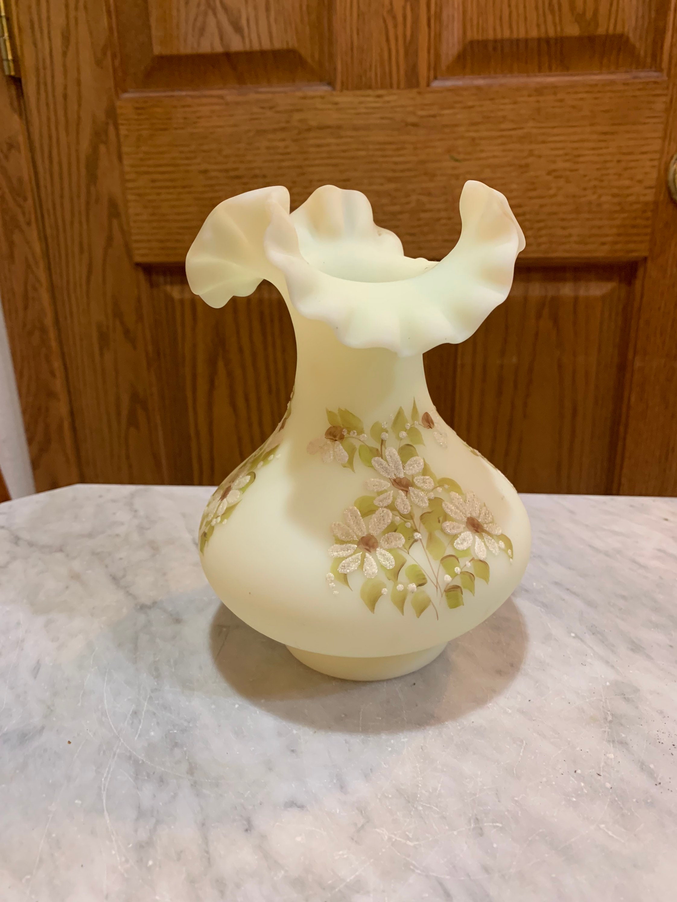 Vintage Fenton Glass Vase Hand-painted and Signed by | Etsy