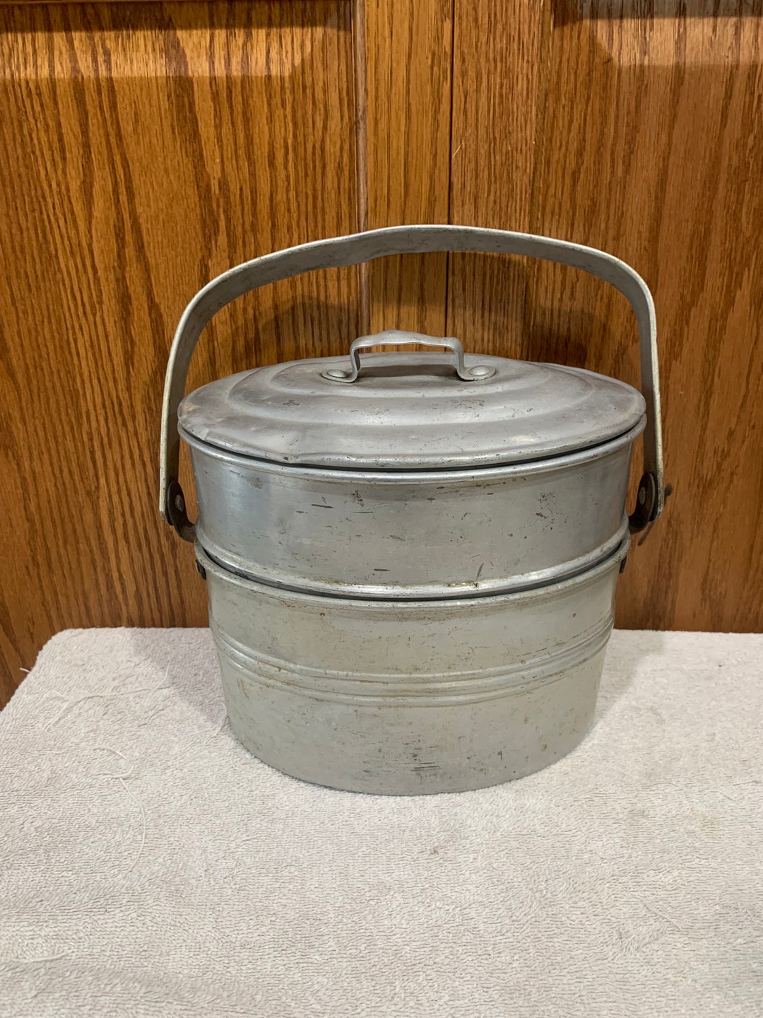 Vintage Aluminum Miners Lunch Pail Box Northern Mfg Chicago Great ...