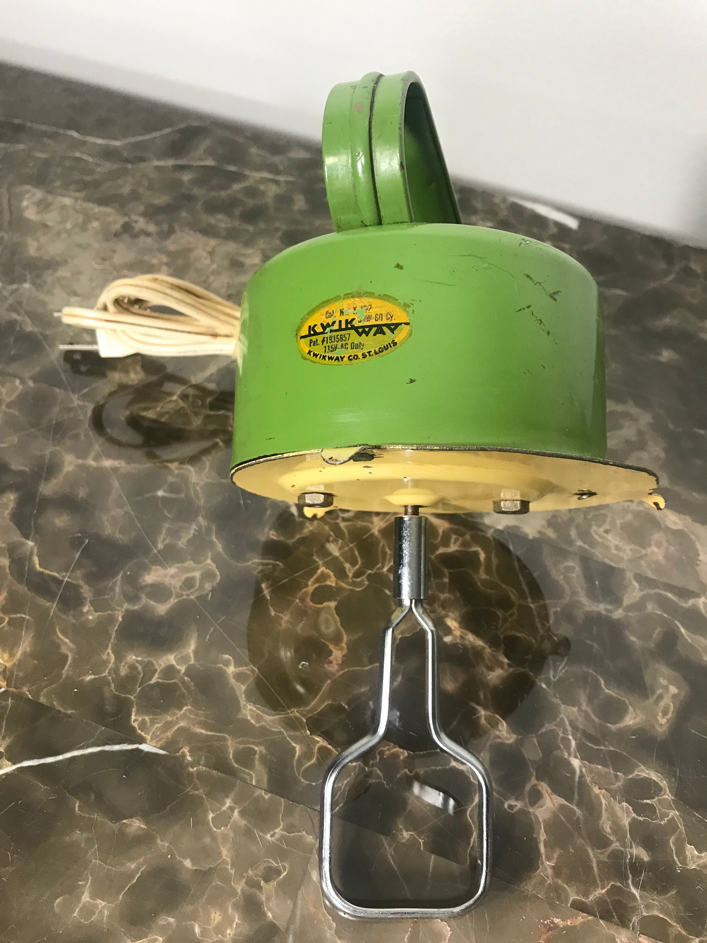Unique Kwik Way Electric Egg Beater Mixer Green With Vidrio | Etsy