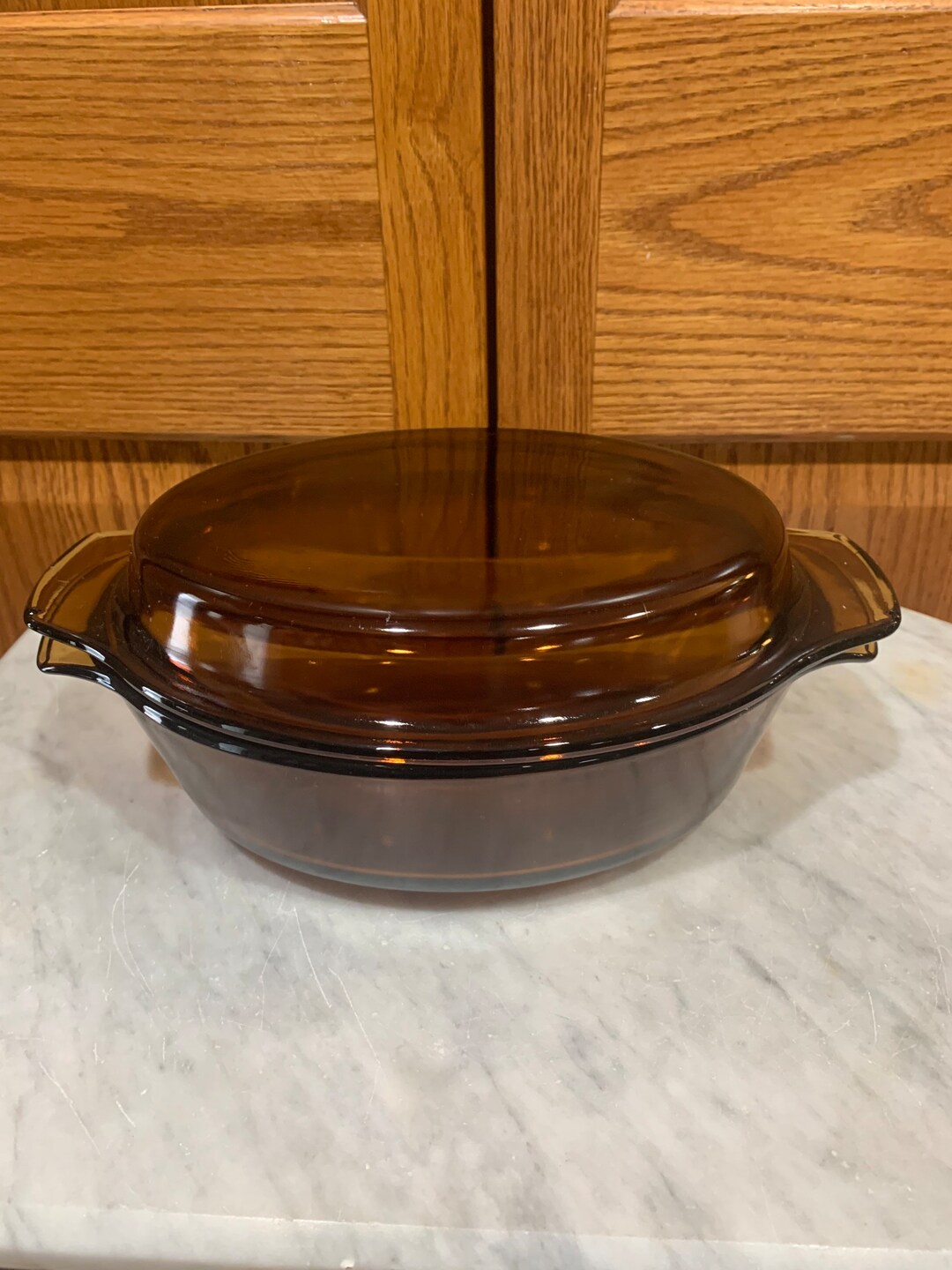 1.5 Quart Anchor Hocking 17 Amber Glass Casserole Dish With Lid ...