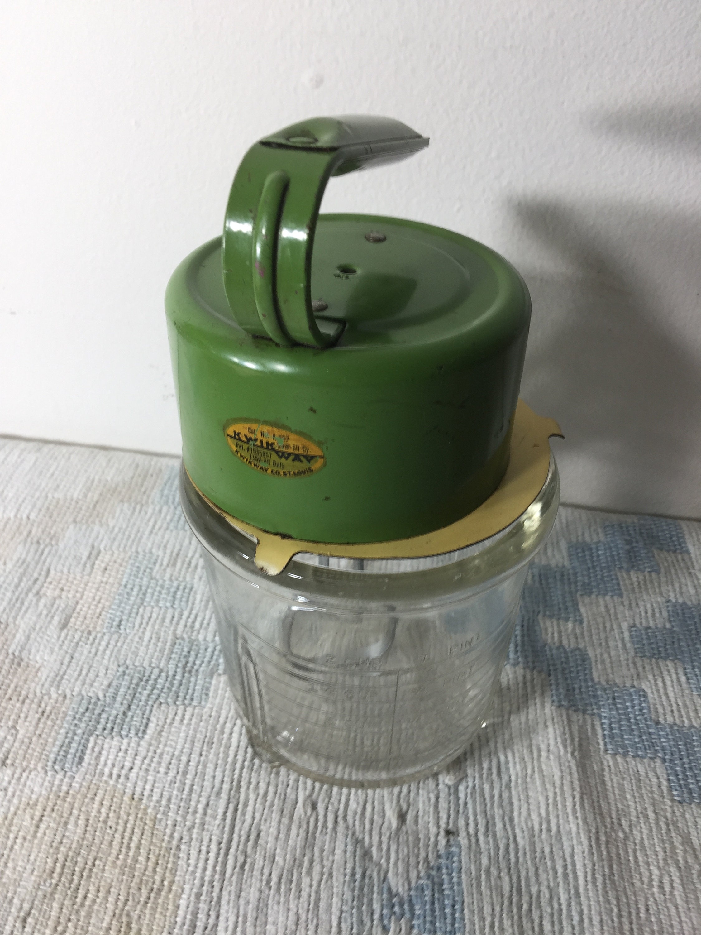 Unique Kwik Way Electric Egg Beater Mixer Green With Vidrio | Etsy