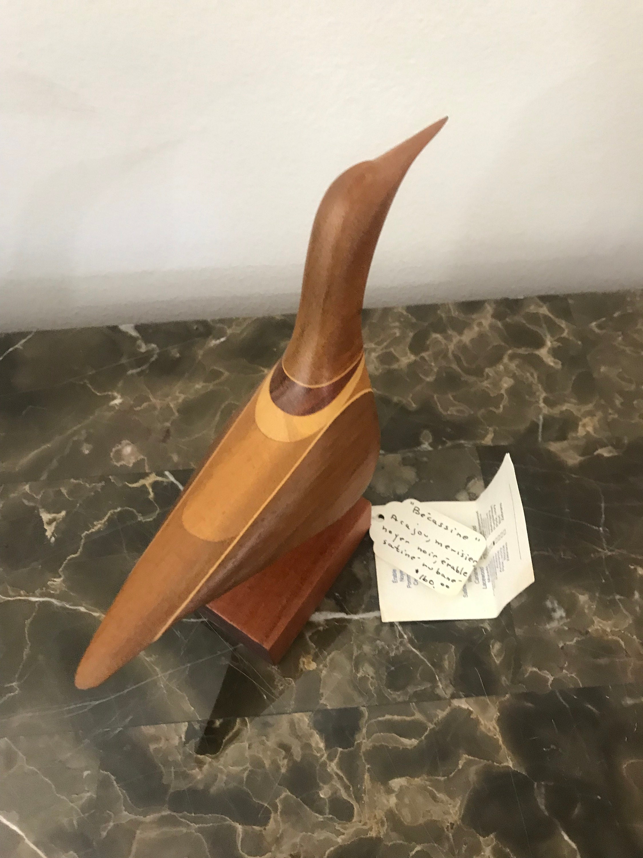 Exquisite Hand Carved Wood becassine snipe Bird | Etsy