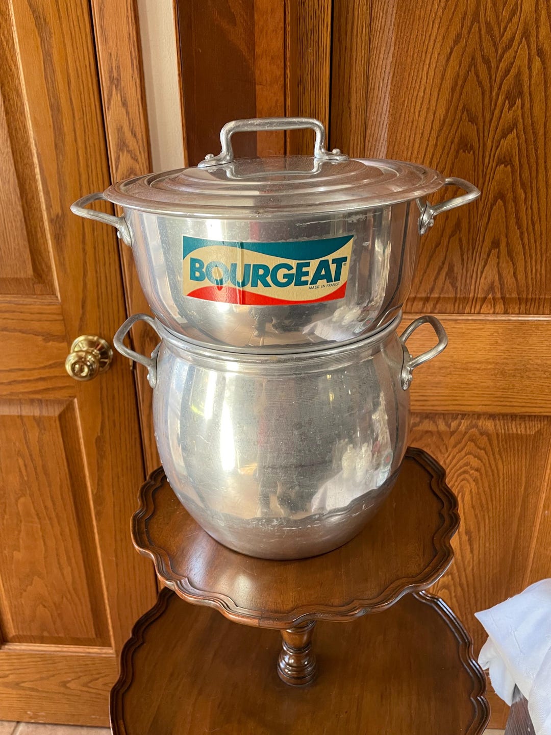 Vintage Bourgeat France Aluminum Couscous Steamer Pot Cooker Cookware ...