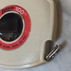 Vintage Lufkin 100 Foot Tape Measure White Clad Steel Tape No. 100 - Etsy