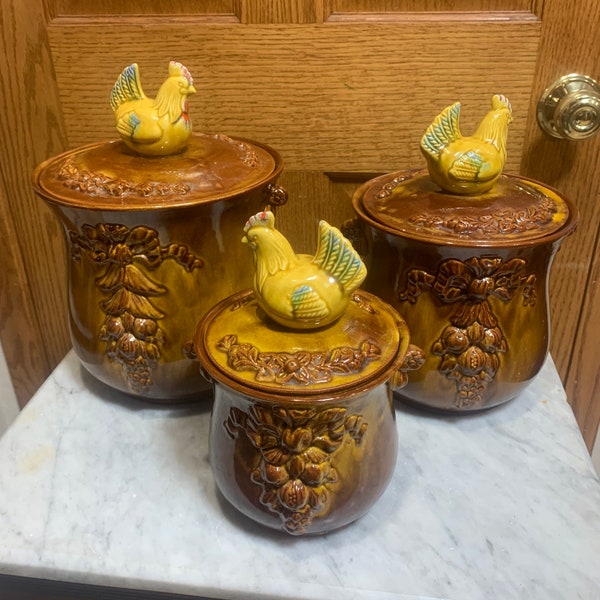 Rooster Canister Set - Etsy