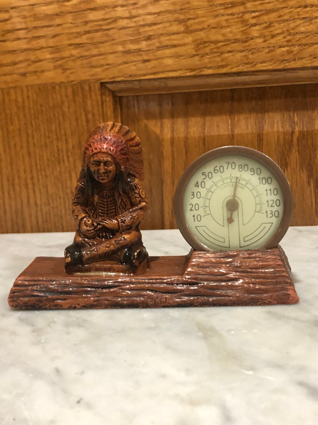 Rare Vintage ANCO Desk Thermometer Native American Indian Chief - Etsy