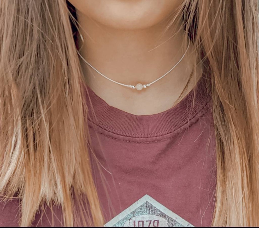 Pink Crystal Choker for Girls Pura Vida Jewelry Gift for Girls Daughter ...
