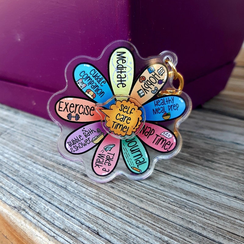 Self Care Fidget Keychain - Etsy