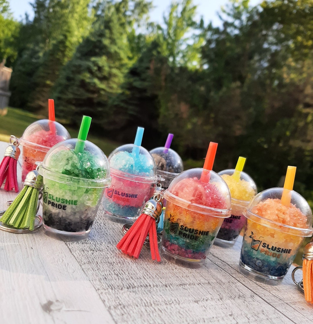Subtle LGBTQ Pride Slushie Keychain Pride Month Key Charm - Etsy