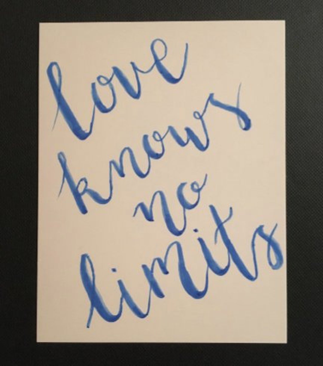 Love Knows No Limits Calligraphy Piece - Etsy