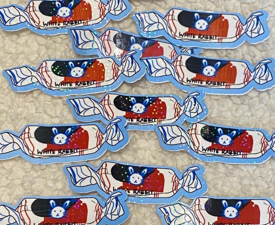 Rabbit Candy Sticker Kawaii Die Cut Waterproof Waterbottle Sticker ...