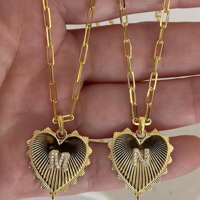 Custom Heart Necklace - Etsy