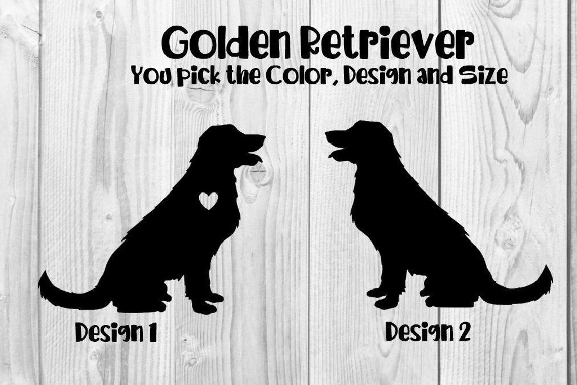 Golden Retriever Decal Dog Car Decal Golden Decal Dog - Etsy