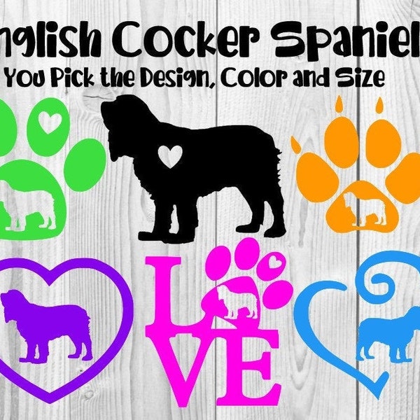 Cocker Spaniel Decal - Etsy