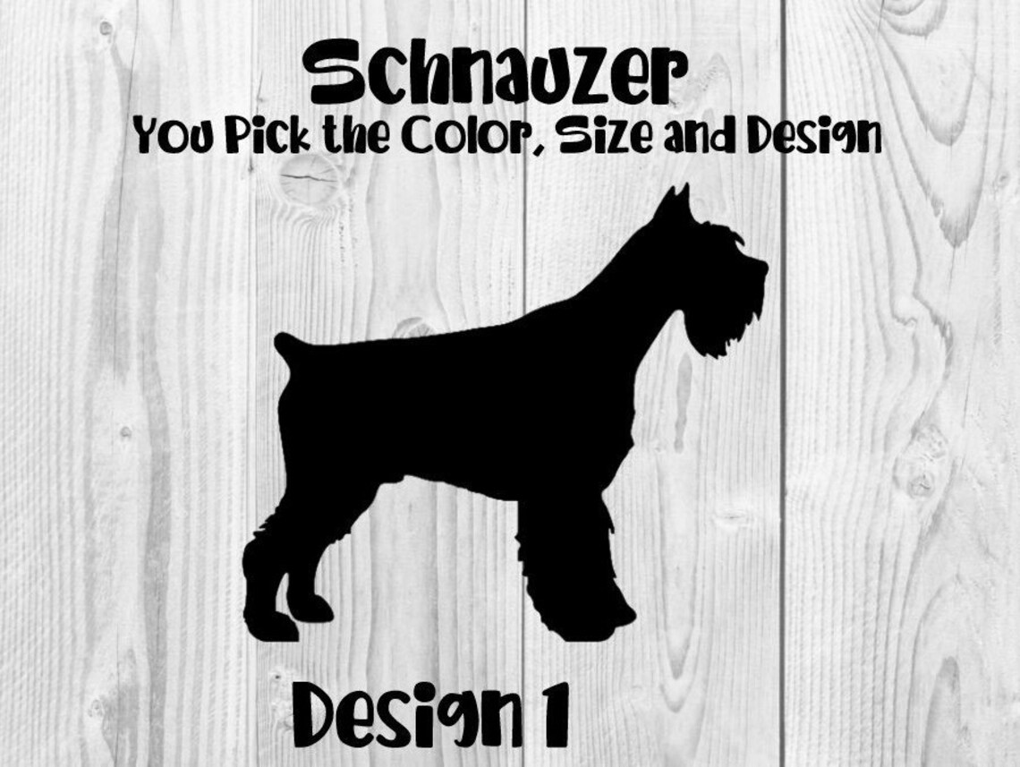 Schnauzer Dog Decal Schnauzer Decal Breed Decal Dog - Etsy