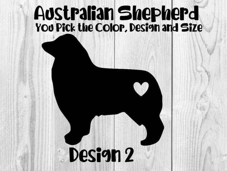 Australian Shepherd Decal Aussie Decal Car Decal Dog | Etsy