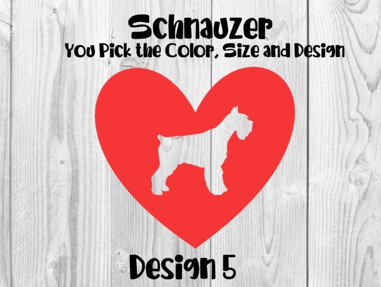 Schnauzer Dog Decal Schnauzer Decal Breed Decal Dog | Etsy
