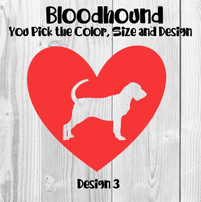 Bloodhound Dog Decal Sleuth Decal Car Decal Dog Decal | Etsy