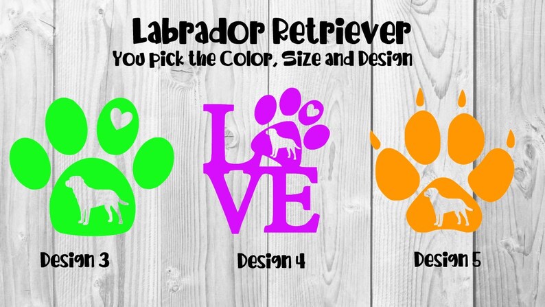 Labrador Retriever Dog Decal Lab Decal Retriever Decal | Etsy