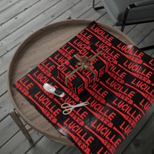 Lucille Wrapping Paper TWD Gift Wrap Negan Wrapping Paper the Walking ...