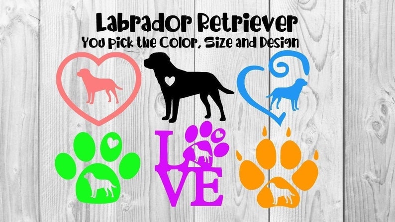 Labrador Retriever Dog Decal Lab Decal Retriever Decal | Etsy