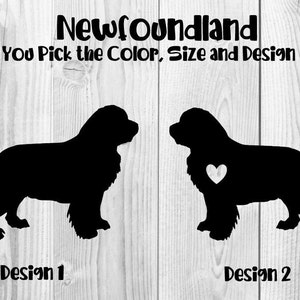 Newfoundland Dog Decal Newf Decal Breed Decal Dog Decal | Etsy