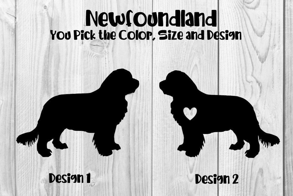 Newfoundland Dog Decal Newf Decal Breed Decal Dog Decal | Etsy
