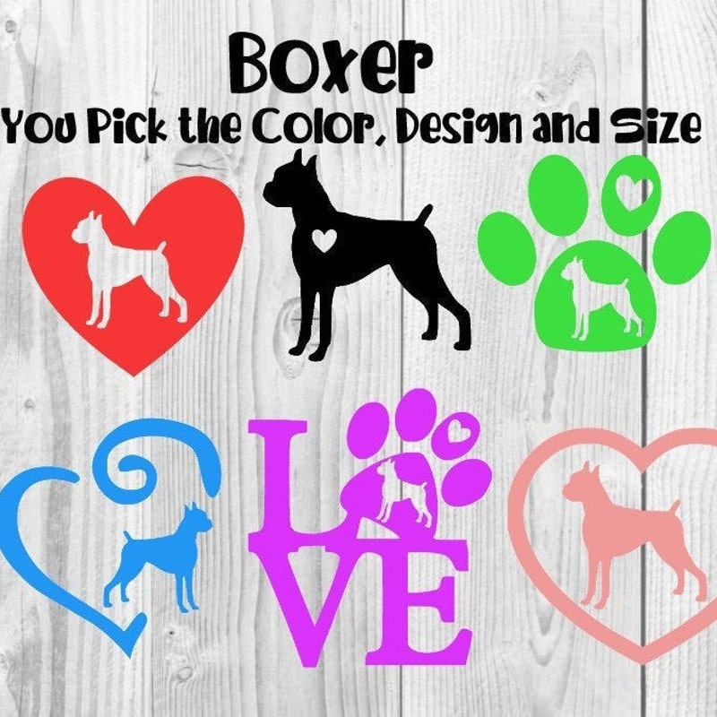 Boxer Dog Decal - Etsy