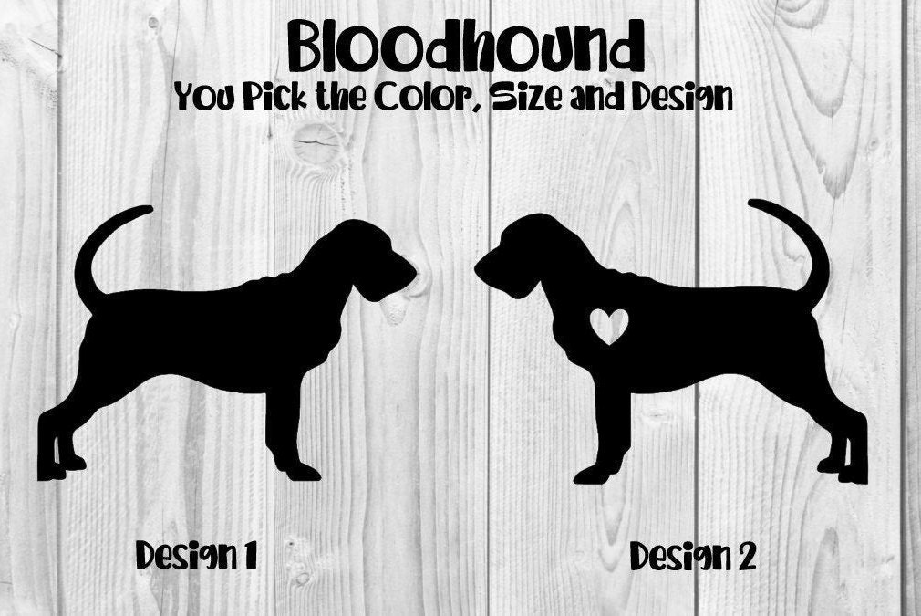 Bloodhound Dog Decal Sleuth Decal Car Decal Dog Decal | Etsy