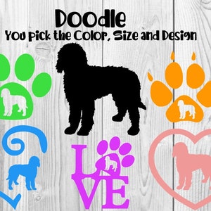 Doodle Dog Decal Labradoodle Decal Dog Breed Decal Dog Decal ...