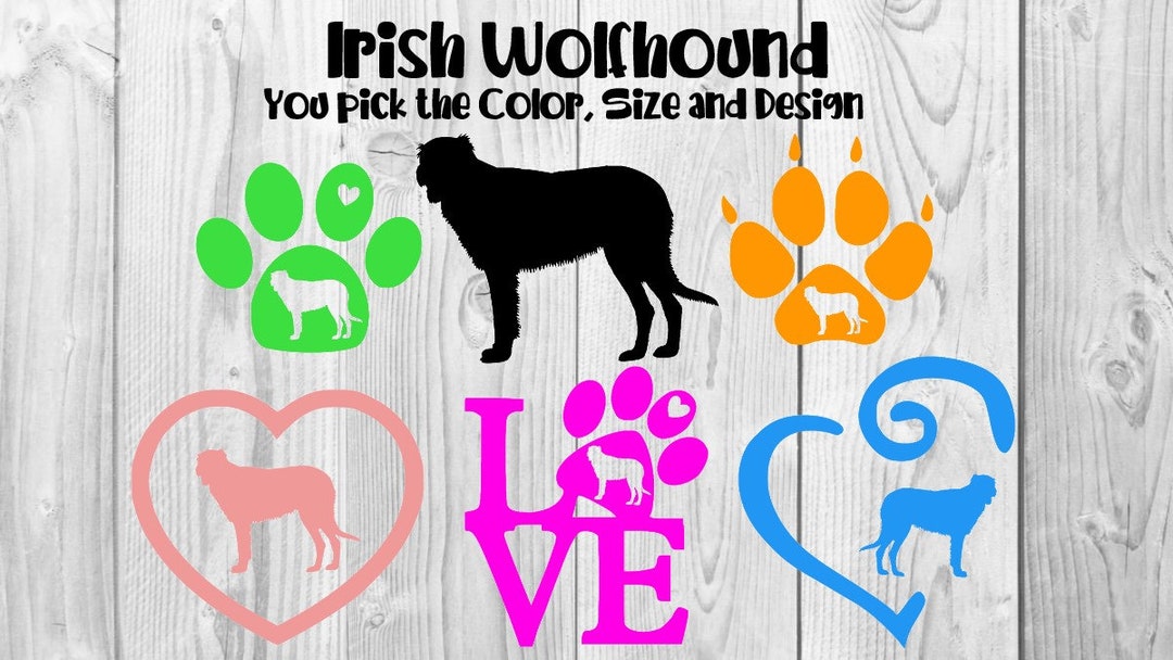 Irish Wolfhound Decal Irishdog Decal Dog Breed Decal Dog Decal ...