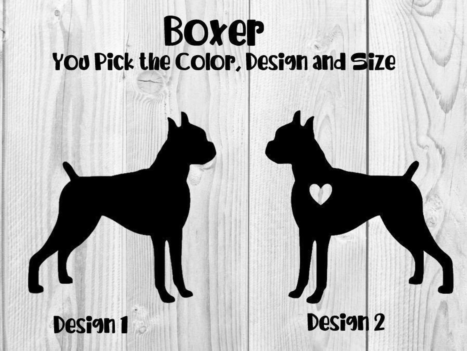 Boxer Dog Decal Decal Car Decal Dog Decal Dog Breed | Etsy