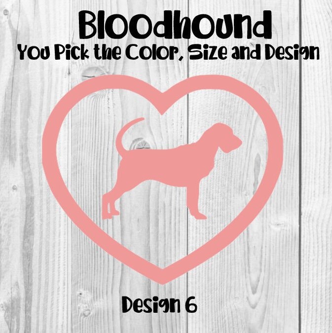 Bloodhound Dog Decal Sleuth Decal Car Decal Dog Decal | Etsy