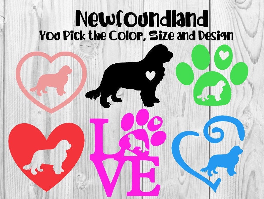 Newfoundland Dog Decal Newf Decal Breed Decal Dog Decal | Etsy