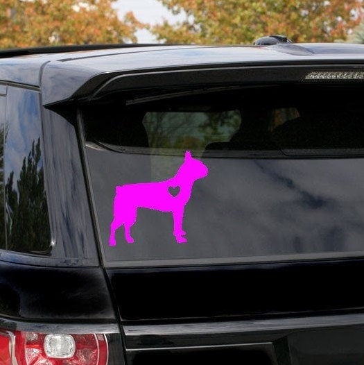 Boston Terrier Dog Decal Dog Car Decal Car Dog Decal | Etsy