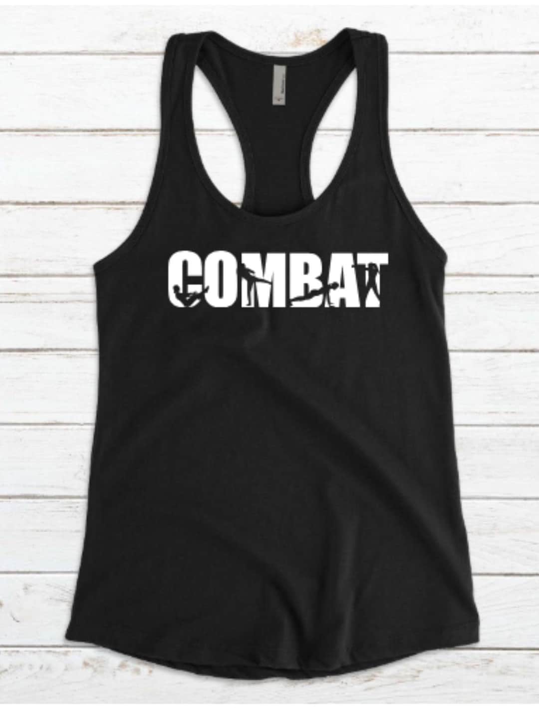 BODY COMBAT SHIRT / Women's Racerback Tank or Muscle Tank Top / Les ...