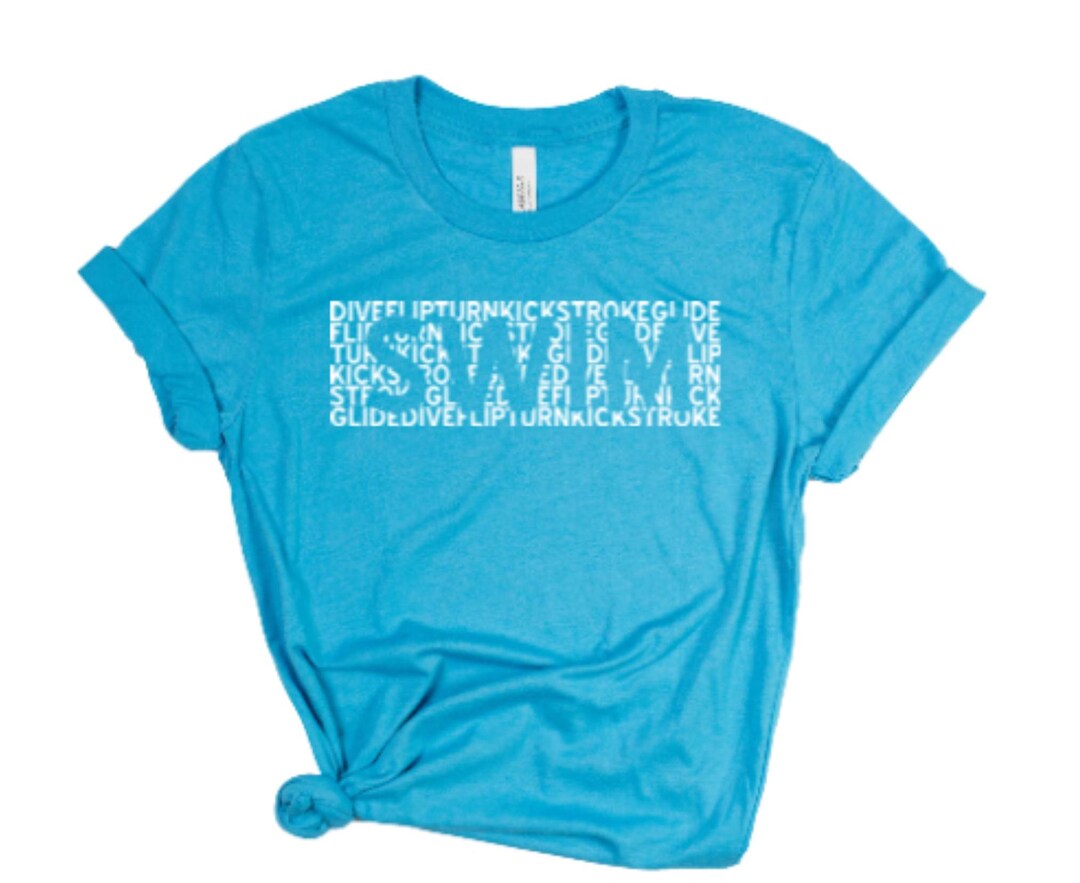 Swimmer Graphic Tee: Cutout Design Bella Canvas Shirt - Etsy