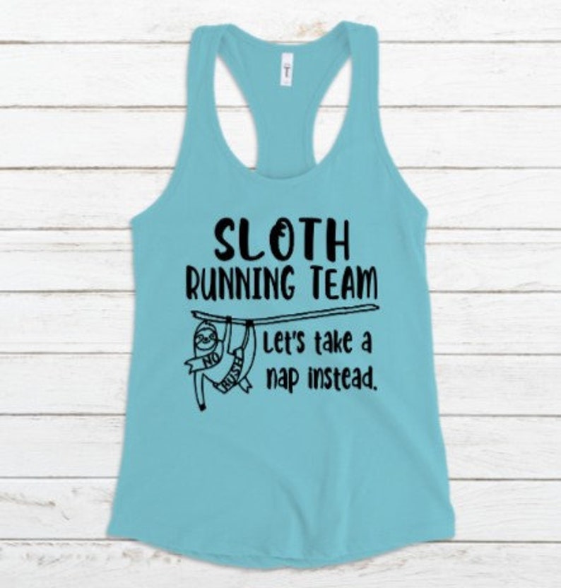 SLOTH RUNNING TEAM / Funny Running Shirt / Women's | Etsy