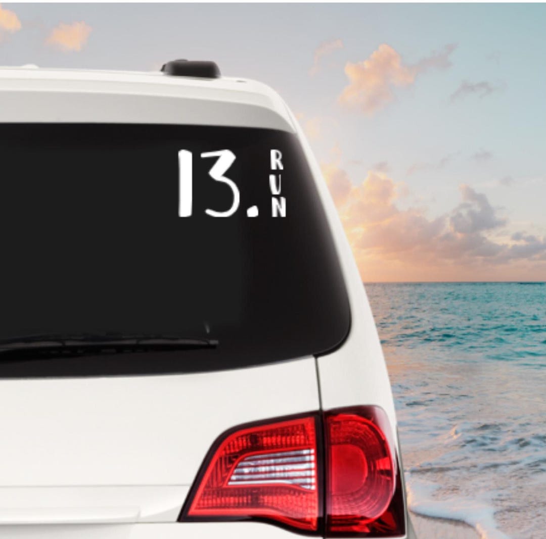 13.RUN DECAL / Half Marathon Decal Sticker / 13.1 / Runner Gift ...